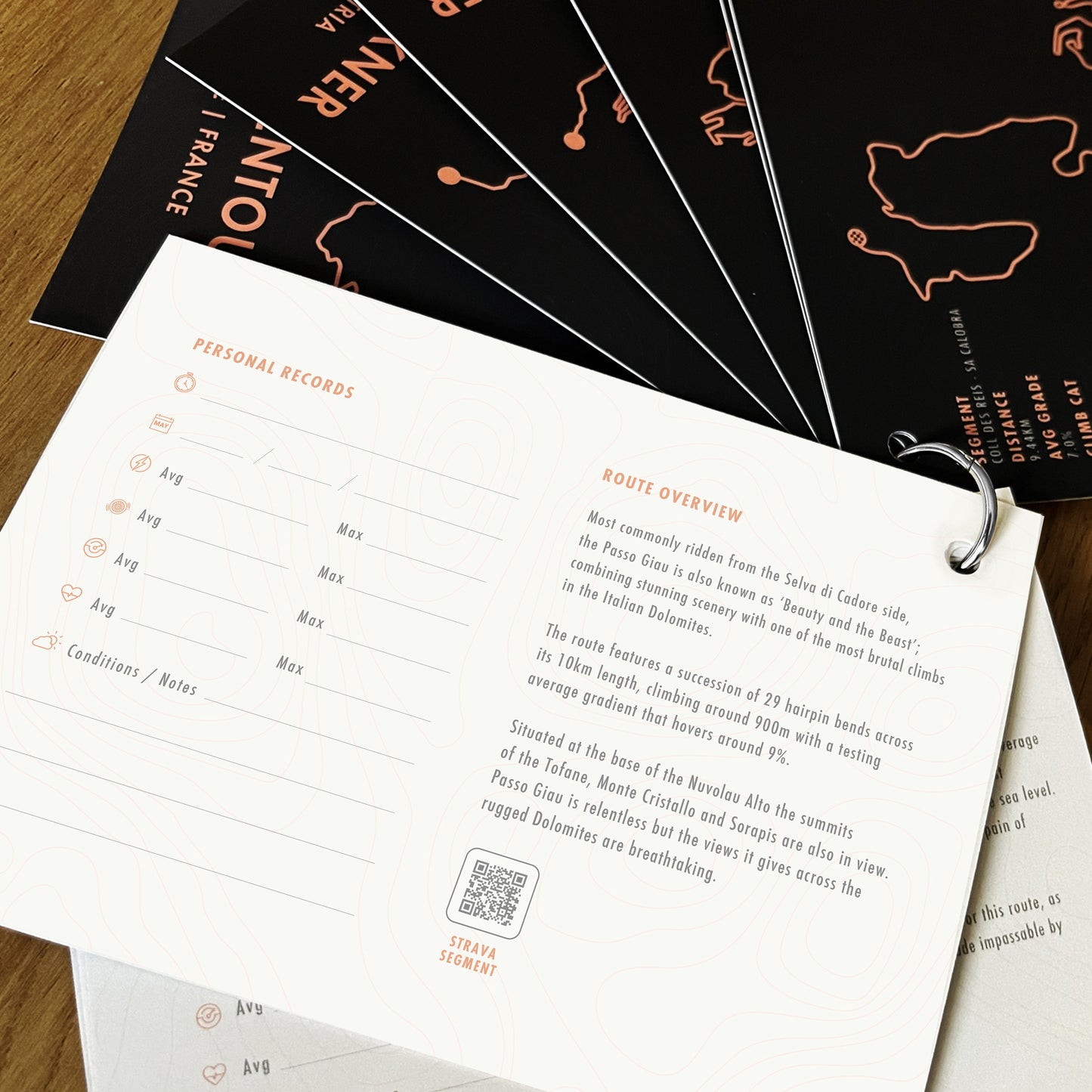 Bucket List Climbs - Cycling Route Achievement Cards - Cycling Gifts ...