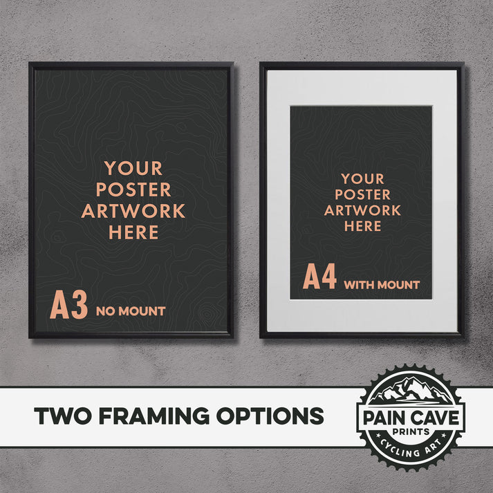 Allez, Allez! French Alps Motivational Cycling Poster Illustration ...