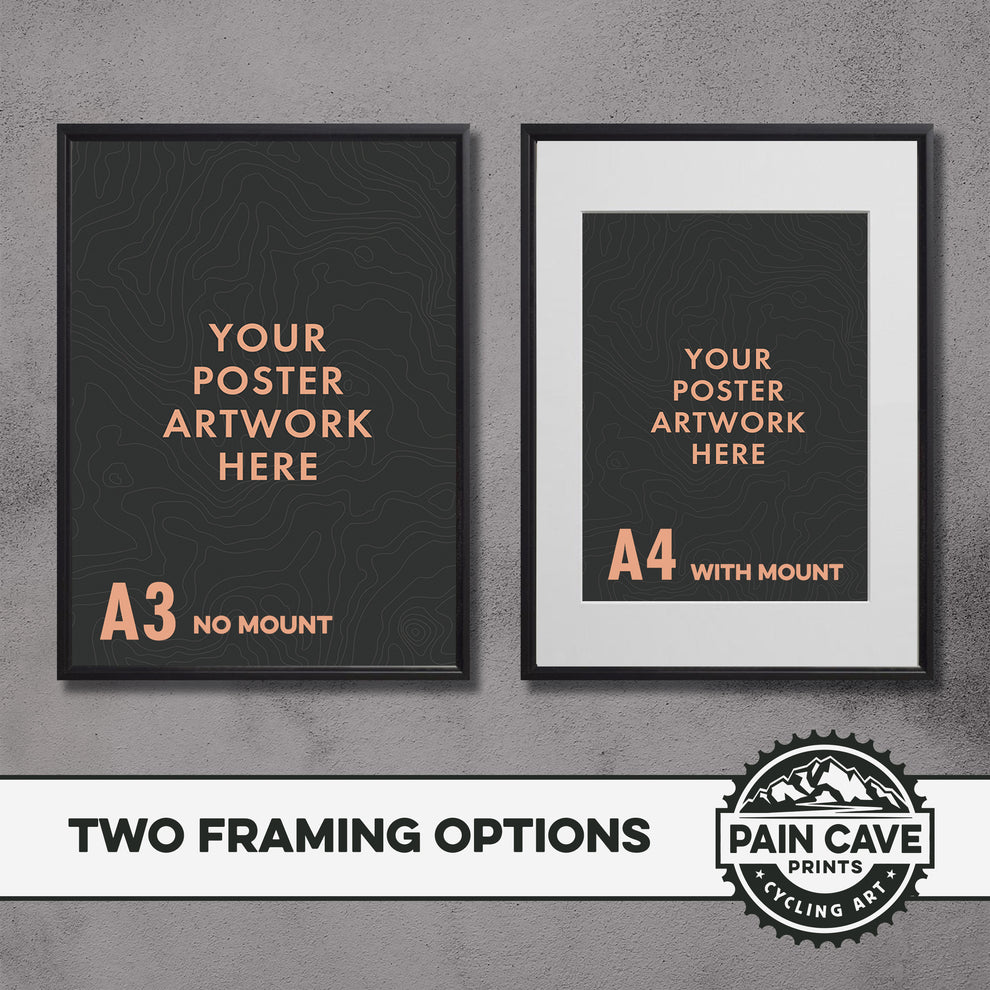 Retro Cycling Art Poster - Classic Rider Trading Cards Print- Gifts fo ...