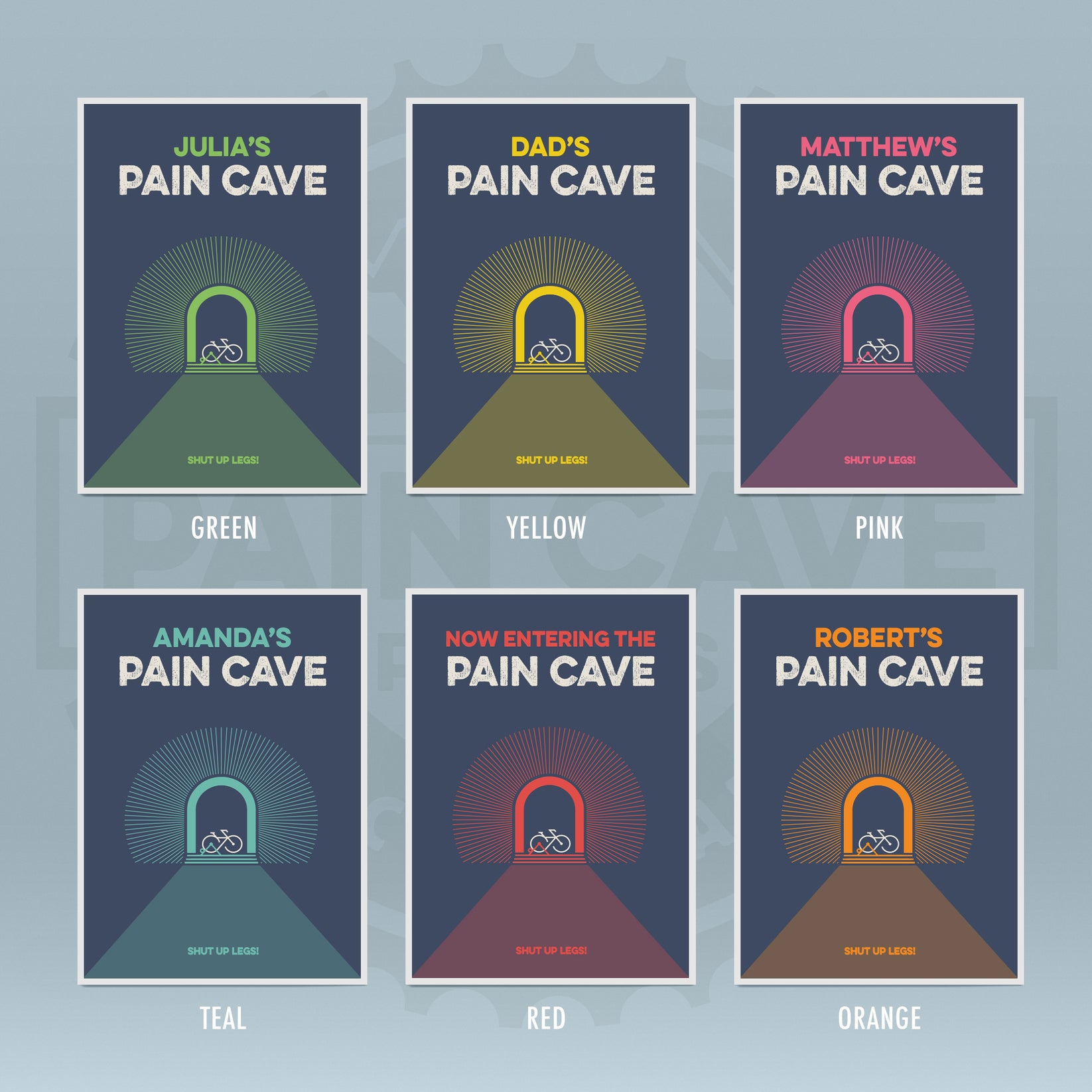 Personalised Pain Cave Poster - ‘Shut Up Legs’ Motivational Print ...